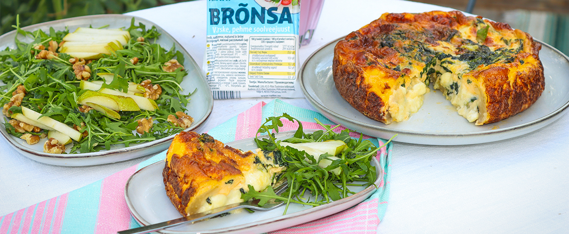 Brõnsa juustu ja spinatiga lahtine pirukas : E-piim